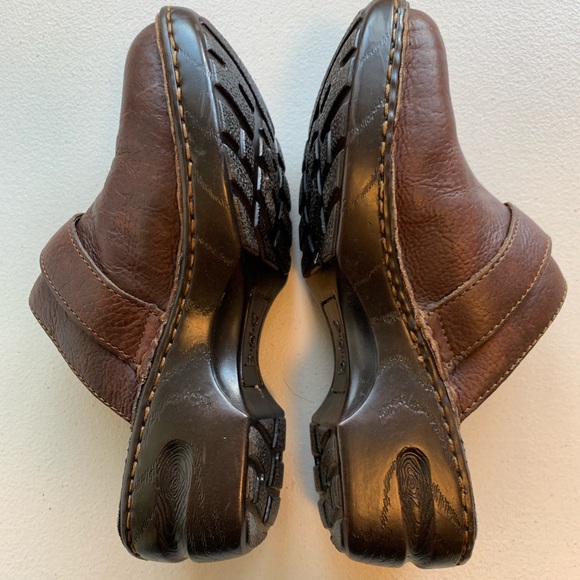 boc | Shoes | Boc Brown Leather Clog Mule Slide Shoes Buckle | Poshmark